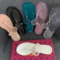 China 2022 New Style Jelly Slippers Summer Sandals Women Latest Lady Footwear outdoor beach Flip Flops wholesale for sale