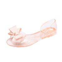 China Fashion trend Bowknot upper design summer Sandals women Flat Jelly Casual Shoes Comfortable and Soft slippers for sale