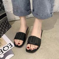 China New design 2022 summer sandals women fashion open toe outdoor casual shoes soft sole flat slide slippers for sale