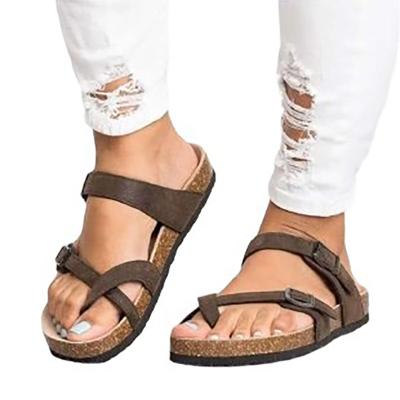 China Wholesale Fashion Summer Sandals women New Design Flat Casual Shoes footwear solid color flip-flops slippers in stock for sale