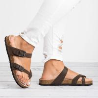 China Wholesale Fashion Summer Sandals women New Design Flat Casual Shoes footwear solid color flip-flops slippers in stock for sale