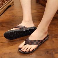 China Hot sale soft Comfortable new Man sandal leather upper outdoor slide flat flip-flops fashion non-slip slippers 2022 for sale