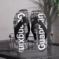 China Hot sale soft Comfortable new Man sandal leather upper outdoor slide flat flip-flops fashion non-slip slippers 2022 for sale