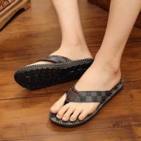 China Hot sale soft Comfortable new Man sandal leather upper outdoor slide flat flip-flops fashion non-slip slippers 2022 for sale