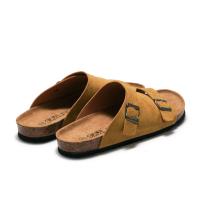 China Summer Style couple beach Sandals fashion Cork Slippers solid color Flat Flip Flop for Women And Men wholesale leather shoes for sale