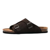 China Summer Style couple beach Sandals fashion Cork Slippers solid color Flat Flip Flop for Women And Men wholesale leather shoes for sale