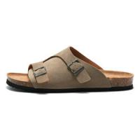 China Summer Style couple beach Sandals fashion Cork Slippers solid color Flat Flip Flop for Women And Men wholesale leather shoes for sale