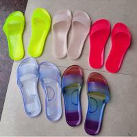 China Hot Sale Clear vamp Jelly design summer Sandals Women Cheap outdoor shoes large Size Slides Slippers for ladies for sale
