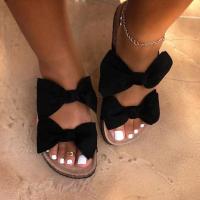 China Hot Sale Wholesale 2022 new fashion bowknot sandals women wear-resisting non-slip slippers Casual Breathable Shoes for sale