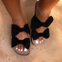 China Hot Sale Wholesale 2022 new fashion bowknot sandals women wear-resisting non-slip slippers Casual Breathable Shoes for sale