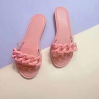 China New design women casual beach shoes hot sale candy color buckle comfortable flat non-slip sandals and slippers for sale