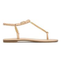 China Summer 2022 new style large size breathable women outdoor shoes fashion chain flat flip flops Casual daily sandals for sale