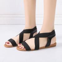 China New Arrival Simple style Women Sandals Solid Color Open Toe Flat non-slip fashion Hollow Ladies Casual shoes for sale for sale