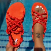 China High quality women sandals new design fashion twisted rope thick bottom non-slip slippers female with best price for sale