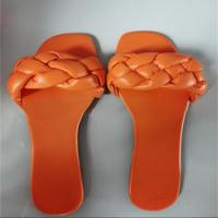 China 2022 new design Sponge woven slippers summer wholesale women flat beach sandals for girls outdoor casual shoes for sale