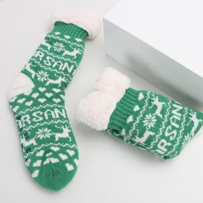China Christmas Women Fluffy Thick Knit Sherpa Fleece Lined Socks Animal Heavy Thermal Fuzzy Slipper Socks non skid fashion socks for sale
