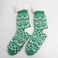 China Christmas Women Fluffy Thick Knit Sherpa Fleece Lined Socks Animal Heavy Thermal Fuzzy Slipper Socks non skid fashion socks for sale