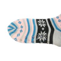 China blue and pink stripe christmas socks non-slip warm floor socks women winter house slipper socks for sale
