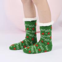 China custom wholesale Women's Winter fluffy fur Lined Thermal Slipper Socks Home floor Socks Anti-slip sole sherpa designer socks for sale