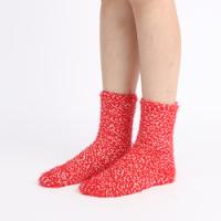 China Wholesale Women non-slip slipper Sock custom mixed color house indoor floor sock ladies medium length Fleece Socks for sale