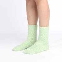 China Wholesale Women non-slip slipper Sock custom mixed color house indoor floor sock ladies medium length Fleece Socks for sale
