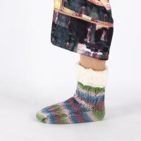 China Ladies Soft Thermal Striped medium length Sock fashion winter Thick Warm Long casual patchwork color Sock for sale
