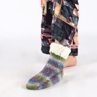 China Ladies Soft Thermal Striped medium length Sock fashion winter Thick Warm Long casual patchwork color Sock for sale