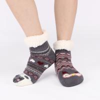 China Wholesale High Quality Low Moq women Home Indoor Thermal Winter Warm Slipper Fluffy Fuzzy Cozy Christmas Sock for sale