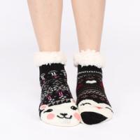 China Wholesale High Quality Low Moq women Home Indoor Thermal Winter Warm Slipper Fluffy Fuzzy Cozy Christmas Sock for sale