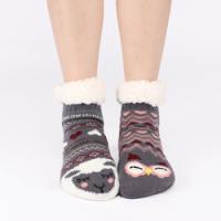 China Wholesale High Quality Low Moq women Home Indoor Thermal Winter Warm Slipper Fluffy Fuzzy Cozy Christmas Sock for sale