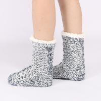 China Women's Sequin Knit Slipper Socks Super Soft Warm Fuzzy Sherpa Lined Non Skid Winter home indoor floor Socks for sale