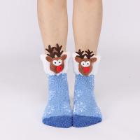 China Wholesale cute girls non-slip thickening cartoon animal medium length tube socks christmas Soft Fluffy Winter sherpa socks for sale