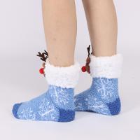 China Wholesale cute girls non-slip thickening cartoon animal medium length tube socks christmas Soft Fluffy Winter sherpa socks for sale