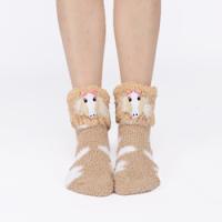 China Wholesale cute girls non-slip thickening cartoon animal medium length tube socks christmas Soft Fluffy Winter sherpa socks for sale