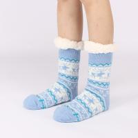 China hot sale new popular  women thick warm thermal winter anti slip home slippers floor christmas socks in stock for sale