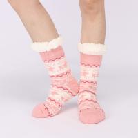 China hot sale new popular  women thick warm thermal winter anti slip home slippers floor christmas socks in stock for sale