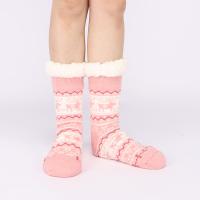 China hot sale new popular  women thick warm thermal winter anti slip home slippers floor christmas socks in stock for sale