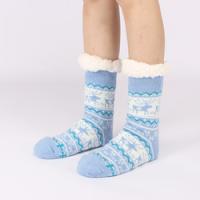 China hot sale new popular  women thick warm thermal winter anti slip home slippers floor christmas socks in stock for sale