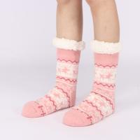 China hot sale new popular  women thick warm thermal winter anti slip home slippers floor christmas socks in stock for sale
