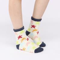 China new  Custom cheap Colorful girl's Cartoon Pattern Stars slipper socks Women soft Candy Color Ankle Socks for sale