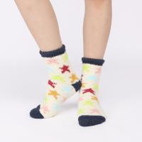 China new  Custom cheap Colorful girl's Cartoon Pattern Stars slipper socks Women soft Candy Color Ankle Socks for sale