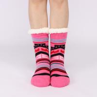 China Girls Slipper Socks Thick Warm Fuzzy plush lined Winter Socks Christmas Stockings women non-skid slipper sock for sale