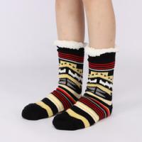 China Girls Slipper Socks Thick Warm Fuzzy plush lined Winter Socks Christmas Stockings women non-skid slipper sock for sale