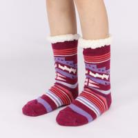 China Girls Slipper Socks Thick Warm Fuzzy plush lined Winter Socks Christmas Stockings women non-skid slipper sock for sale