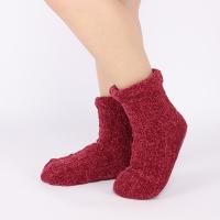 China new Winter Fuzzy thick solid color Socks for Women Anti-skid Warm Cozy Socks ladies Fluffy slipper Socks for sale