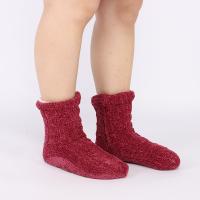 China new Winter Fuzzy thick solid color Socks for Women Anti-skid Warm Cozy Socks ladies Fluffy slipper Socks for sale