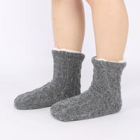 China new Winter Fuzzy thick solid color Socks for Women Anti-skid Warm Cozy Socks ladies Fluffy slipper Socks for sale