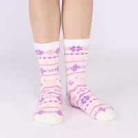 China wholesale Woman Anti-Slip Fluffy Fuzzy soft Slipper Socks With Grips fashion pattern Warm Winter Floor designer socks for sale