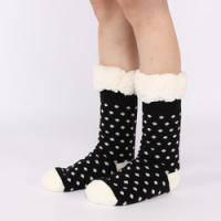 China new custom ladies Comfortable Thick Winter slipper Socks Women Indoor With Dots Design Home indoor fashion Socks for sale