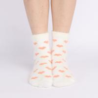 China Wholesale girls cute pink heart cosy socks soft fluffy slipper socks women white fuzzy house indoor floor socks for sale